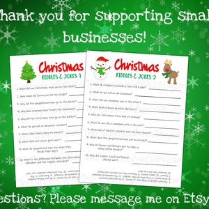 Christmas Jokes for Kids, Christmas Riddles, Printable Christmas Game ...