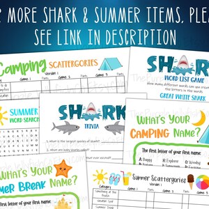 Shark Would You Rather Game, Printable Shark Birthday Party Idea, Shark ...