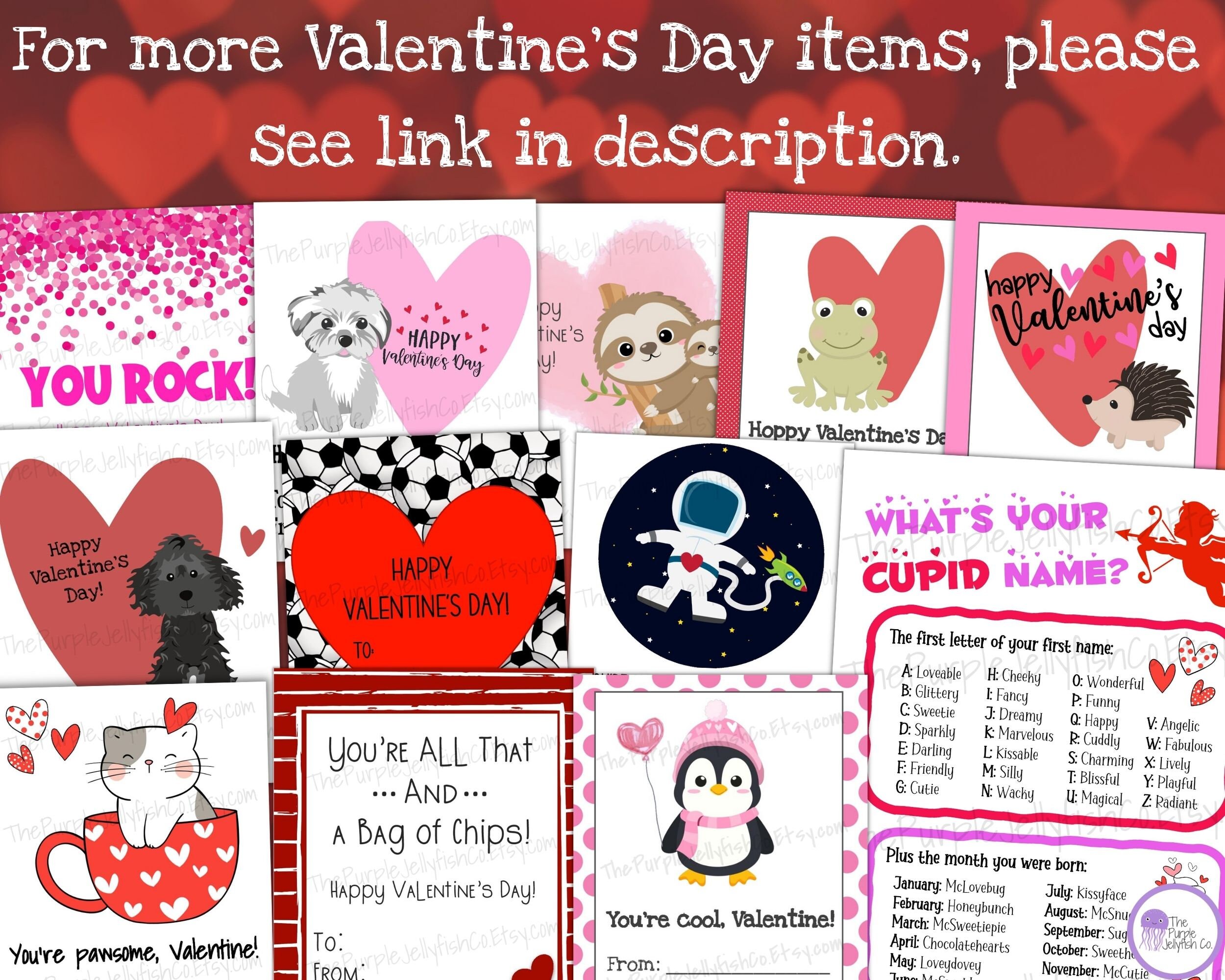 Valentines Scattergories Game, Printable Valentine's Day Game for Kids ...