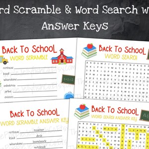 Back to School Activities for Kids Printable Back to School Games ...