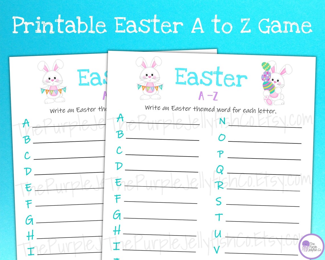 Easter A to Z Game, Printable Easter Activity for Kids, Easter Word ...