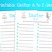 Easter A to Z Game, Printable Easter Activity for Kids, Easter Word ...
