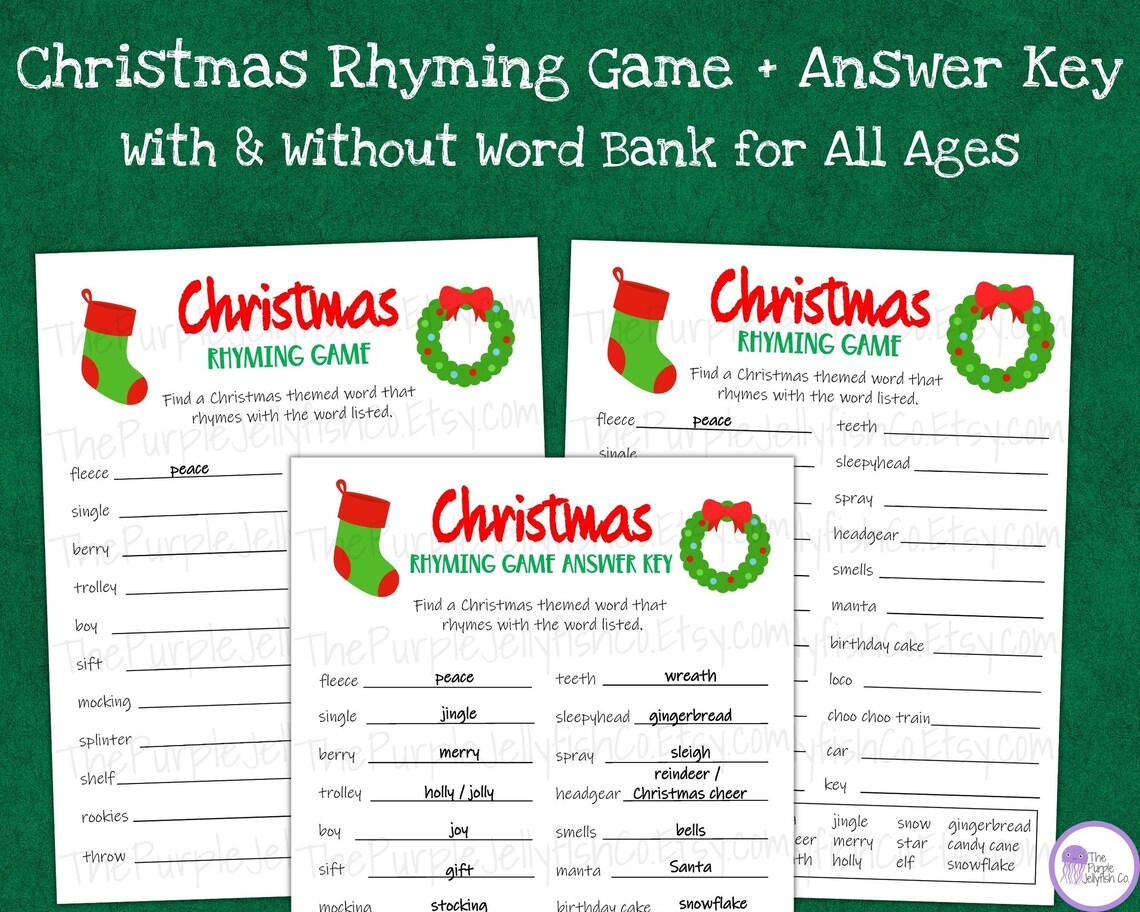 Christmas Game Bundle Printable Christmas Activities for - Etsy