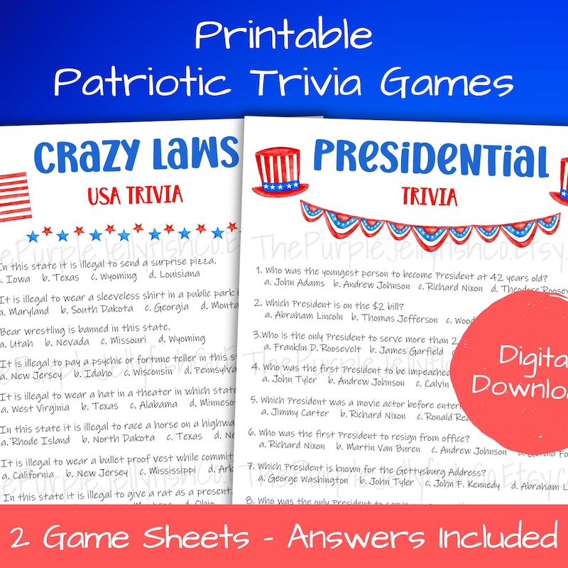 Patriotic Game - Etsy