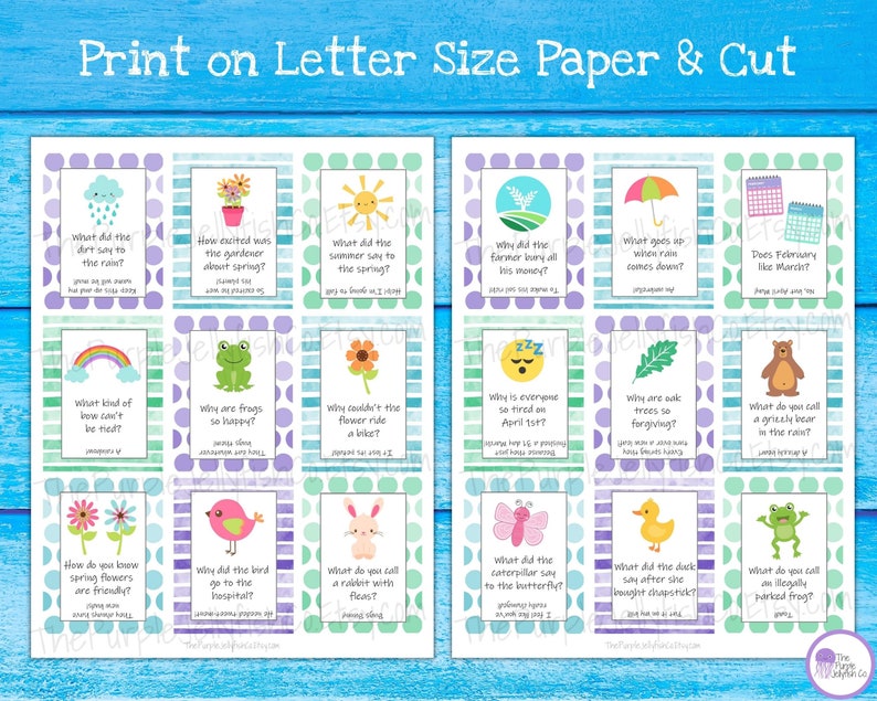 Spring Lunchbox Jokes, Printable Lunchbox Notes, Easter Lunch Box Jokes ...