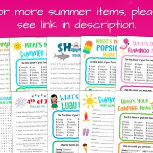 Flamingo Printable Think Fast Game for Kids Flamingo Birthday Party ...