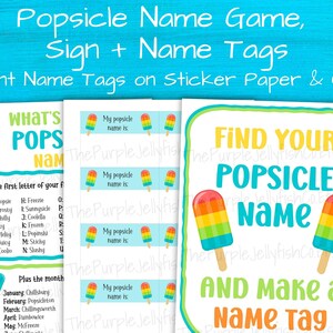 Popsicle Games for Kids Printable Popsicle Party Ideas, Fun Summer ...