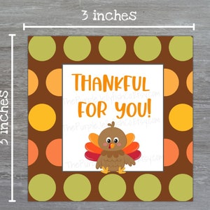 Thankful for You Tags, Thanksgiving Gift Tags Printable, Thanksgiving ...