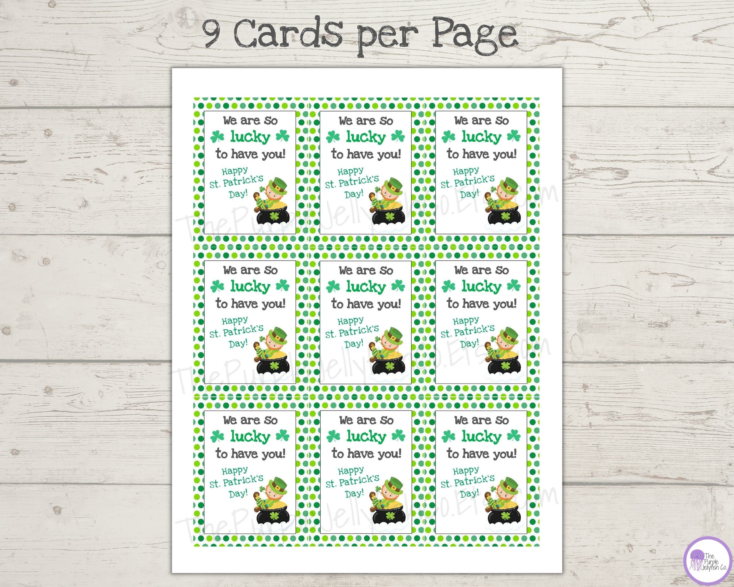 St. Patrick's Appreciation Tags, St. Patty's Printable, St. Patrick's ...