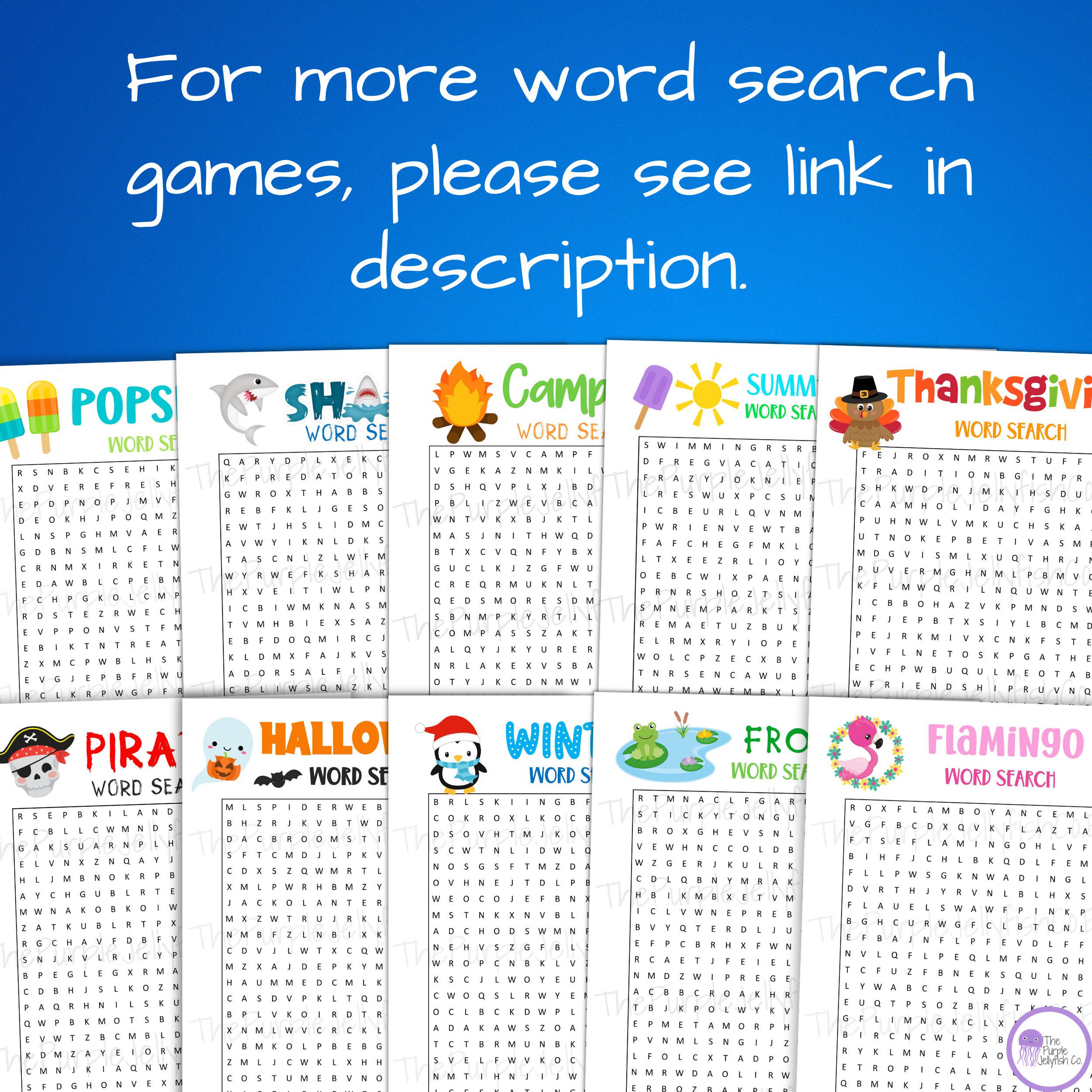 Winter Word Search Puzzle Game, Arctic Animals Winter Unit Study ...