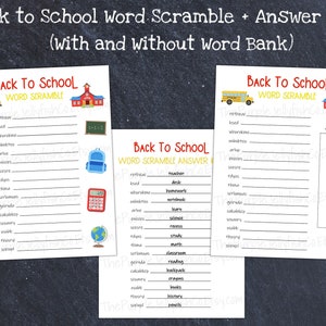 Back to School Printable Games for Kids First Day of School Activities ...
