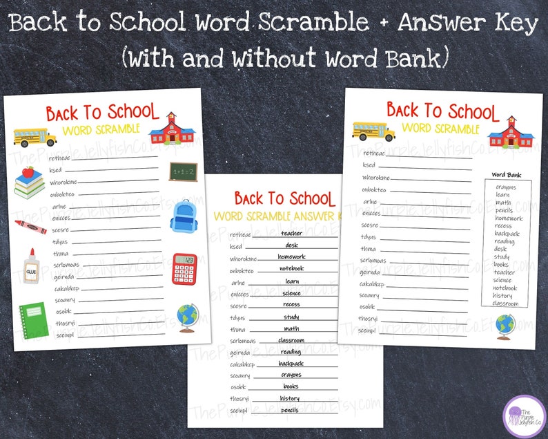 Back to School Printable Games for Kids First Day of School Activities ...