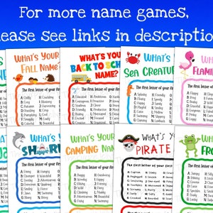 Runner Name Sign and Name Tags, Whats Your Name Game, Running Printable ...