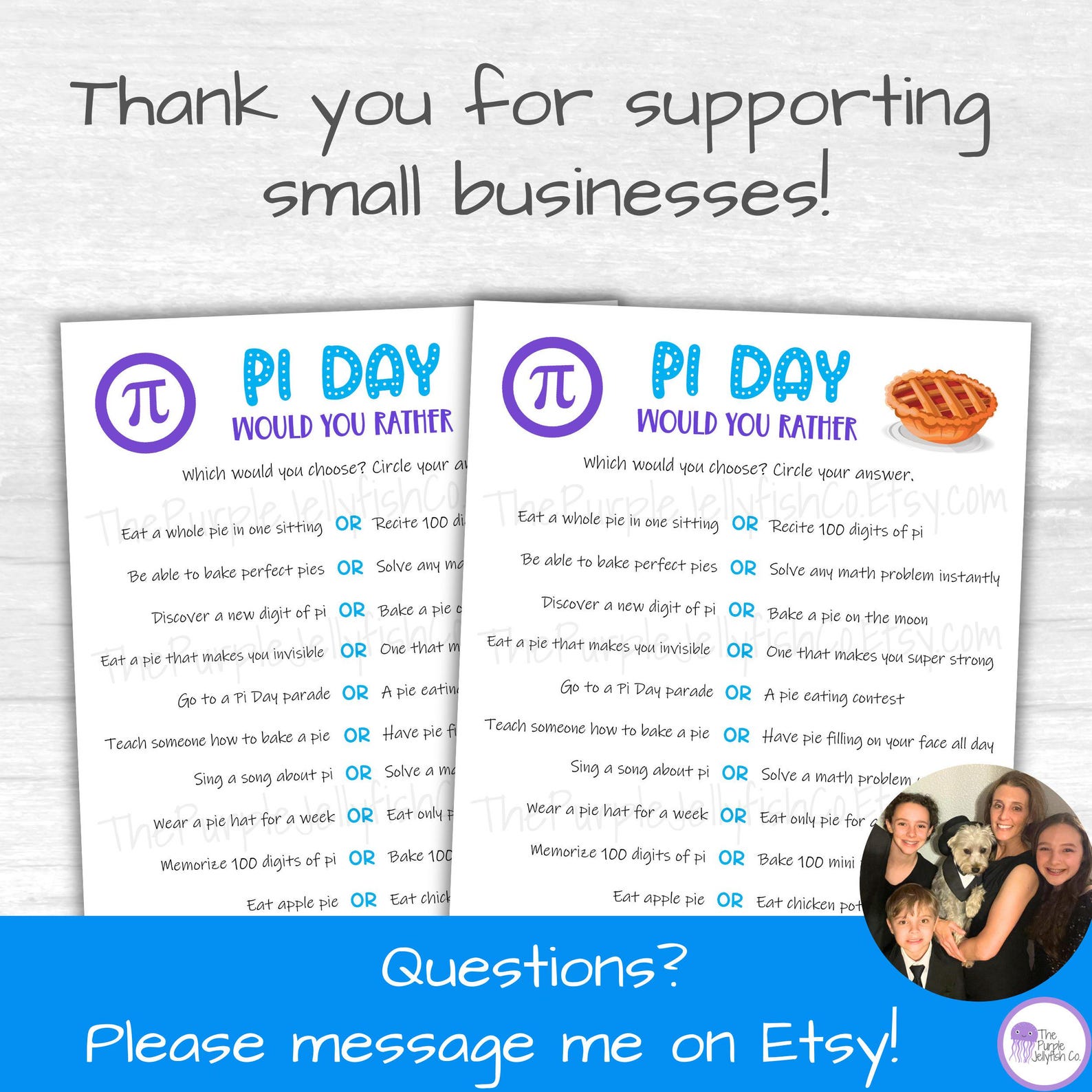 Pi Day Would You Rather Questions for Kids, This or That Game, Pi Day ...