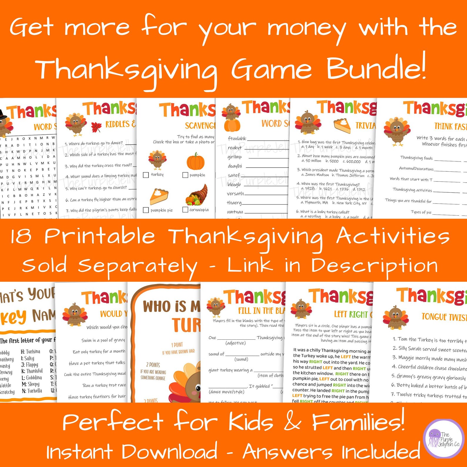 Thanksgiving Scattergories Game Printable, Fun Thanksgiving Game for ...