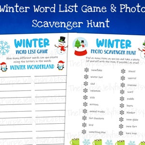 Winter Game Bundle, Printable Winter Activities for Kids, Holiday ...