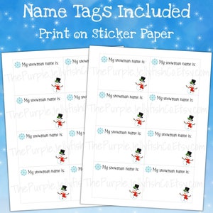 What's Your Snowman Name Game, Printable Winter Game for Kids, Snowman ...