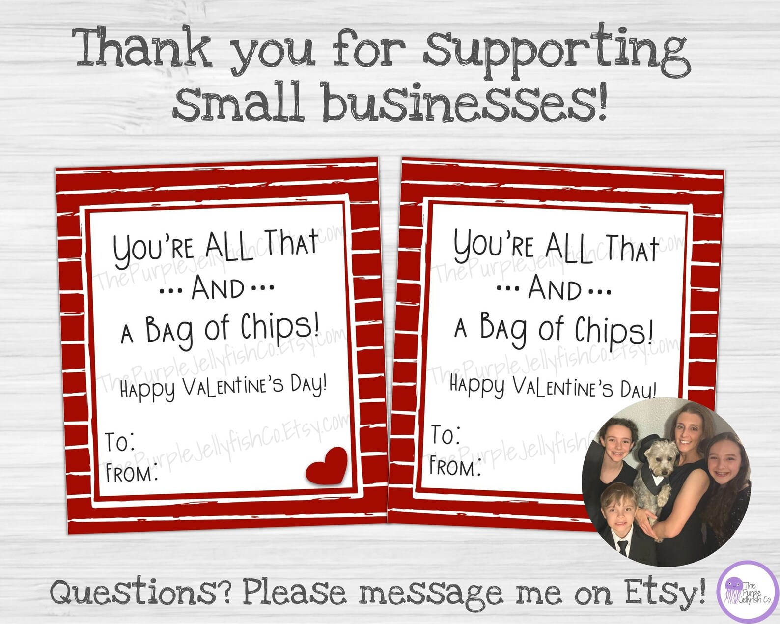 You're All That and a Bag of Chips Valentines for Kids Valentine's Day ...