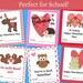 Woodland Animal Valentines Printable, Cute Animal Valentines Day Cards ...