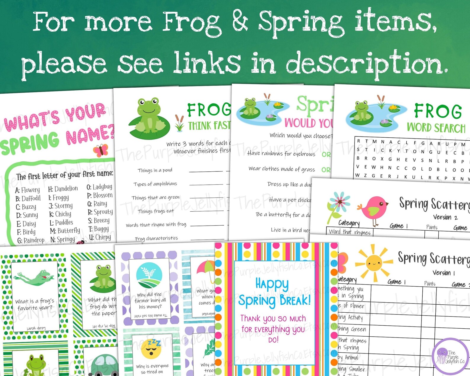 What's Your Frog Name, Frog Game for Kids Printable, Frog Name ...