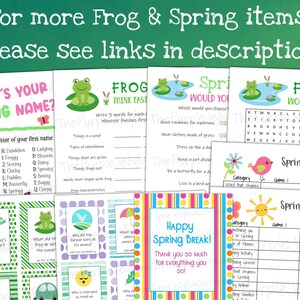 What's Your Frog Name, Frog Game for Kids Printable, Frog Name ...
