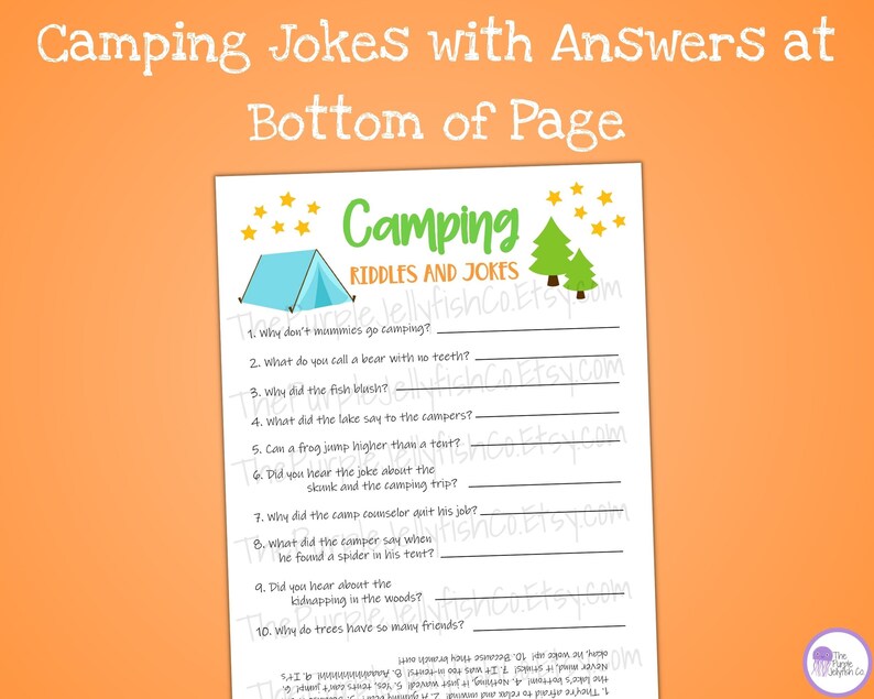 Camping Activities for Kids, Camping Games Bundle, Camping Party Games ...