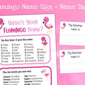 Flamingo Name Game, Printable Flamingo Sign, Summer Activity for Kids ...