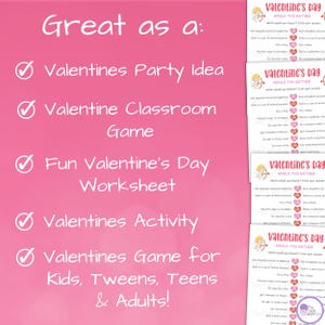 Valentine Would You Rather Game, Valentines Games for Kids Classroom ...