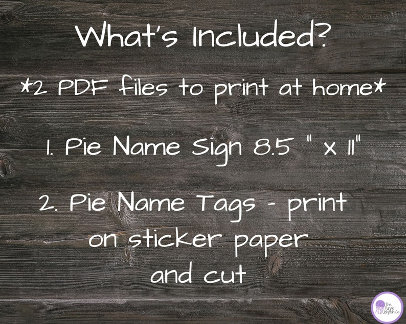 What's Your Pie Name Game Sign + Name Tags, Thanksgiving Pie Party ...