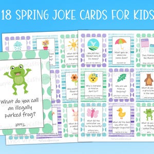 Spring Lunch Box Jokes for Kids Printable Lunchbox Notes, Funny Easter ...
