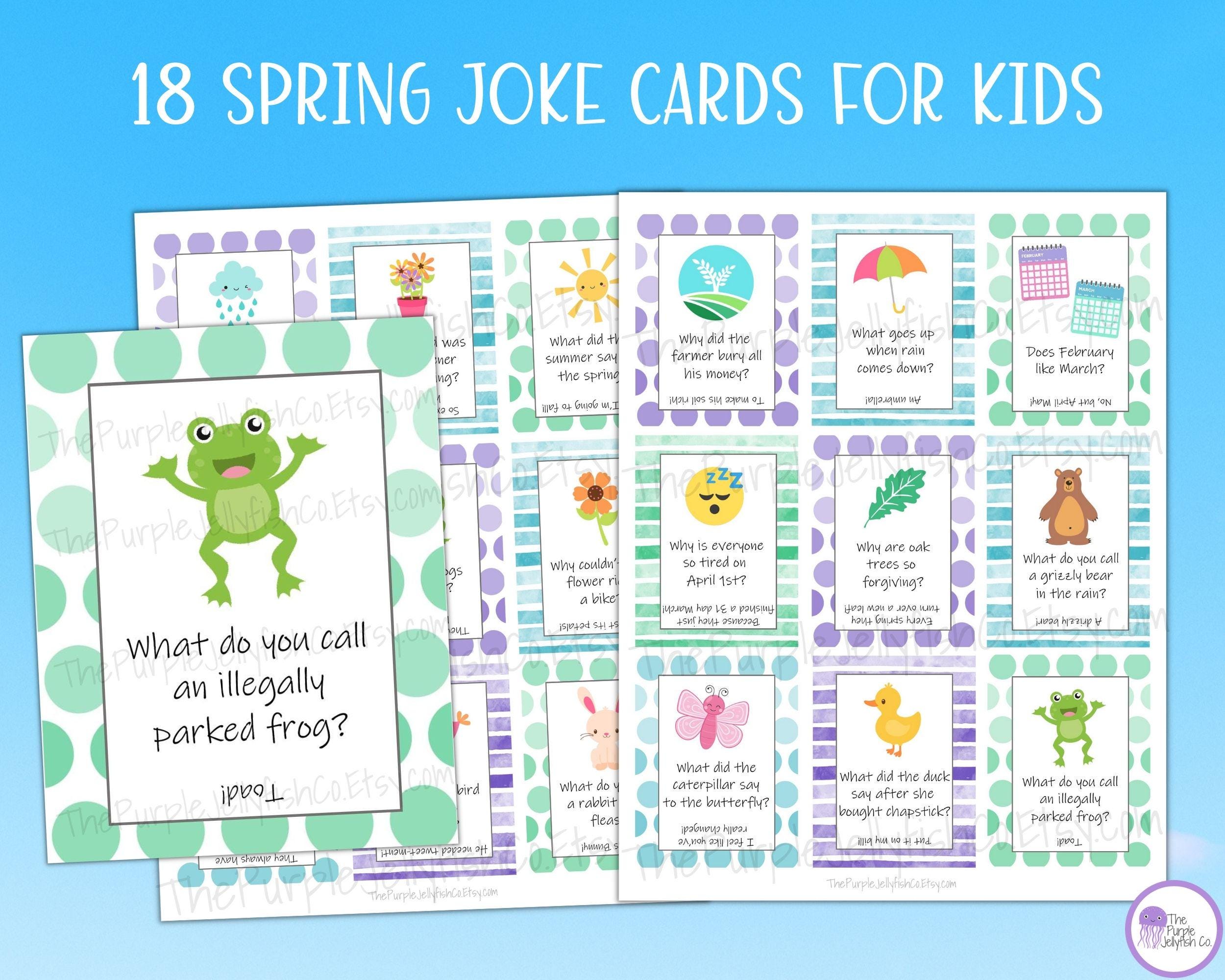 Spring Lunch Box Jokes for Kids Printable Lunchbox Notes, Funny Easter ...