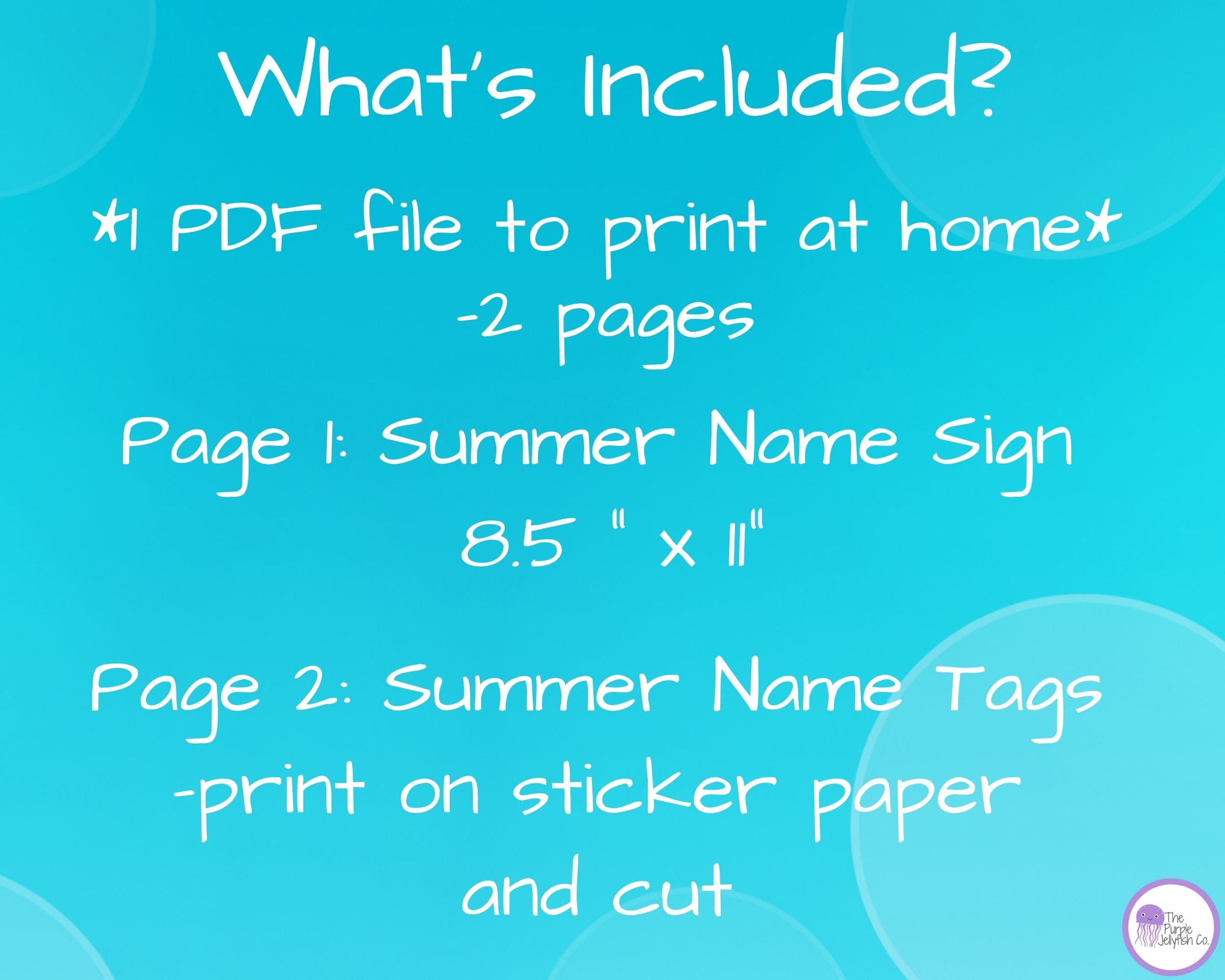 Whats Your Summer Name Game Sign Name Tags, Printable Summer Activities ...