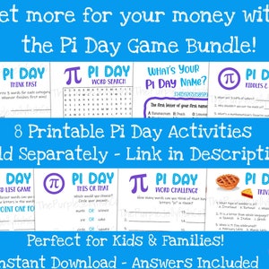Pi Day Trivia Game for Kids and Adults, Printable Pi Day Activity, Pi ...