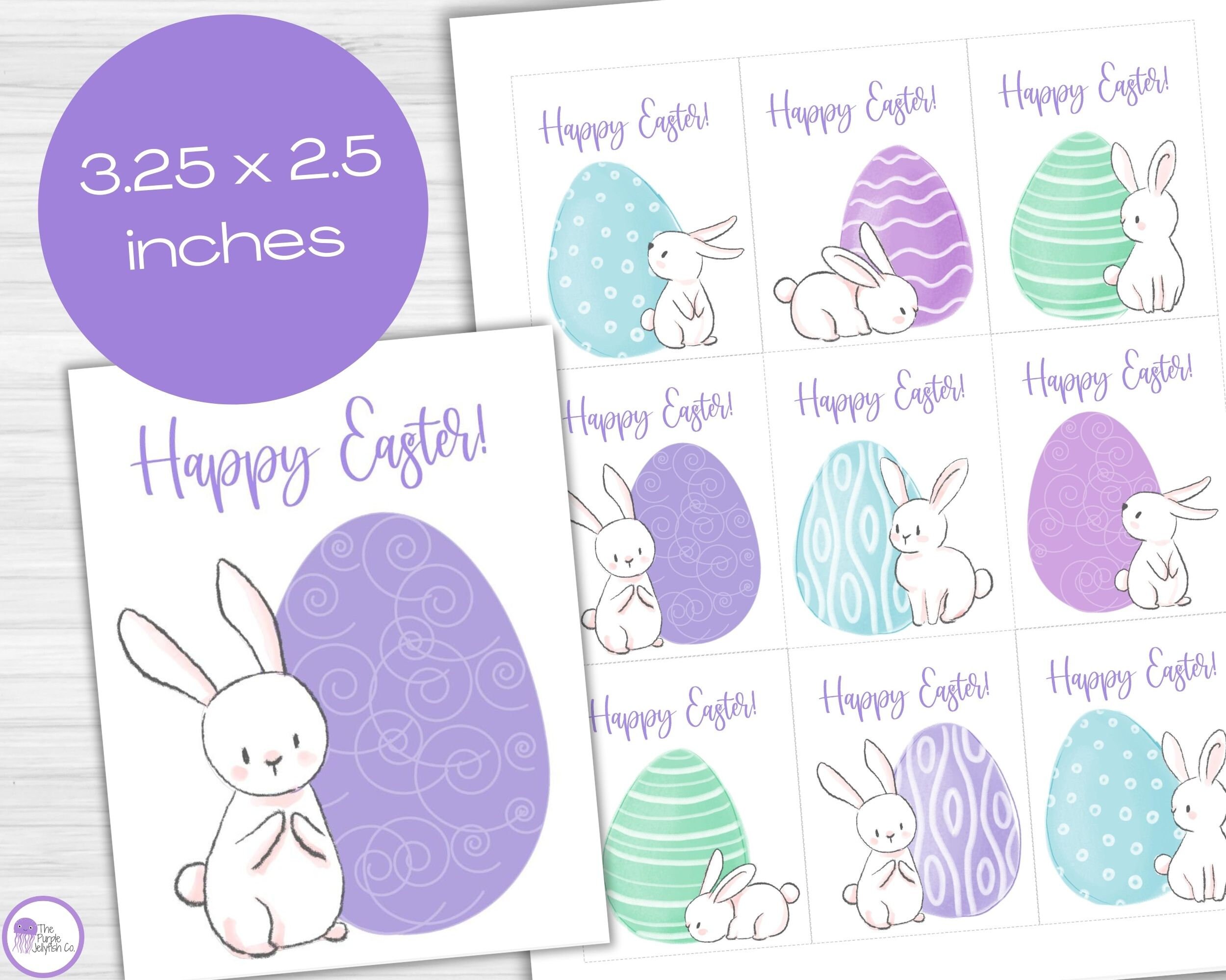 Easter Gift Tag Printable, Easter Basket Tag, Easter Bunny Tag, Happy ...