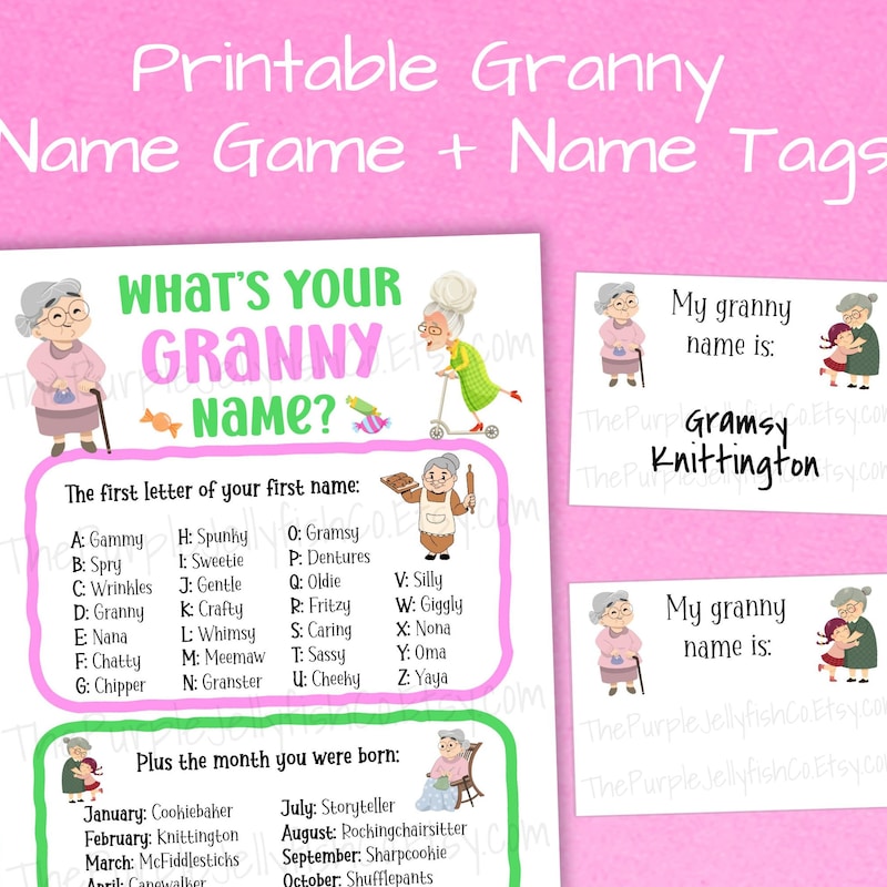 Granny Party Ideas - Etsy