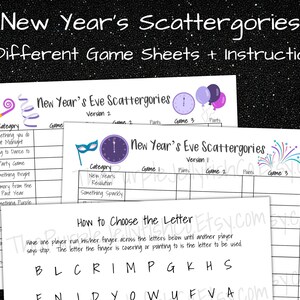 New Year's Eve Party Games for Teens, Printable New Years Games for ...