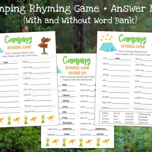 Camping Games Bundle, Fun Camping Games Printable, Camping Activities ...