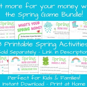 Would You Rather Game Printable Spring Activity for Kids, This or That ...