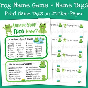 Frog Game Bundle, Printable Games for Kids, Frog Birthday Party Ideas ...