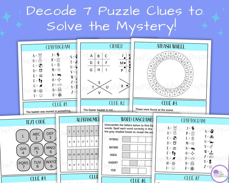 Easter Mystery Game for Kids Printable Easter Escape Room Game Teens ...