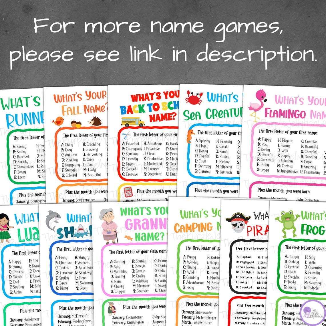 Whats Your April Fools Name Game, Funny April Fools Game for Kids ...