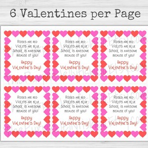 Teacher Valentines Printable, Valentine's Day Appreciation, Valentine ...