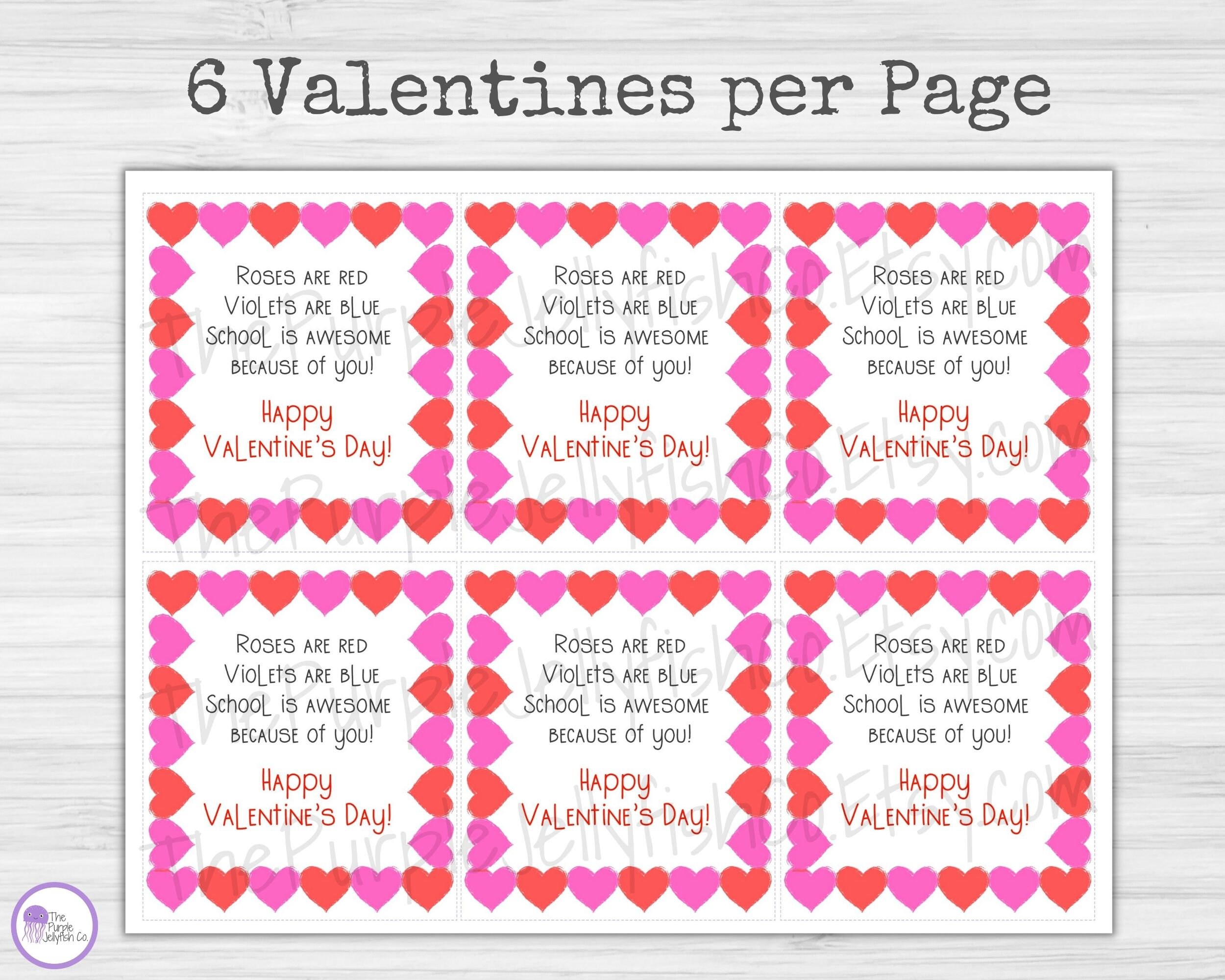 Teacher Valentines Printable, Valentine's Day Appreciation, Valentine ...