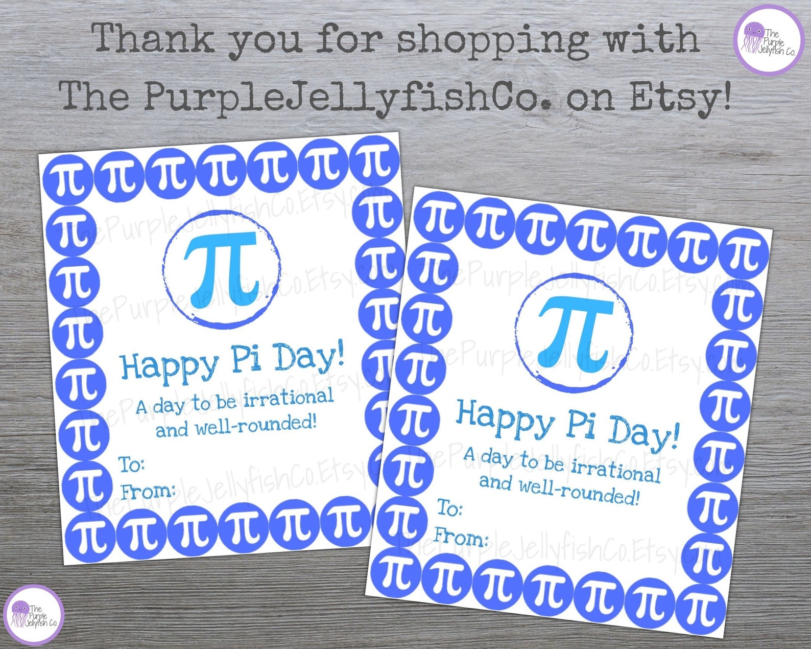 Pi Day Gift Tag, Printable Pi Day Card for Teachers, Pi Day Idea for ...