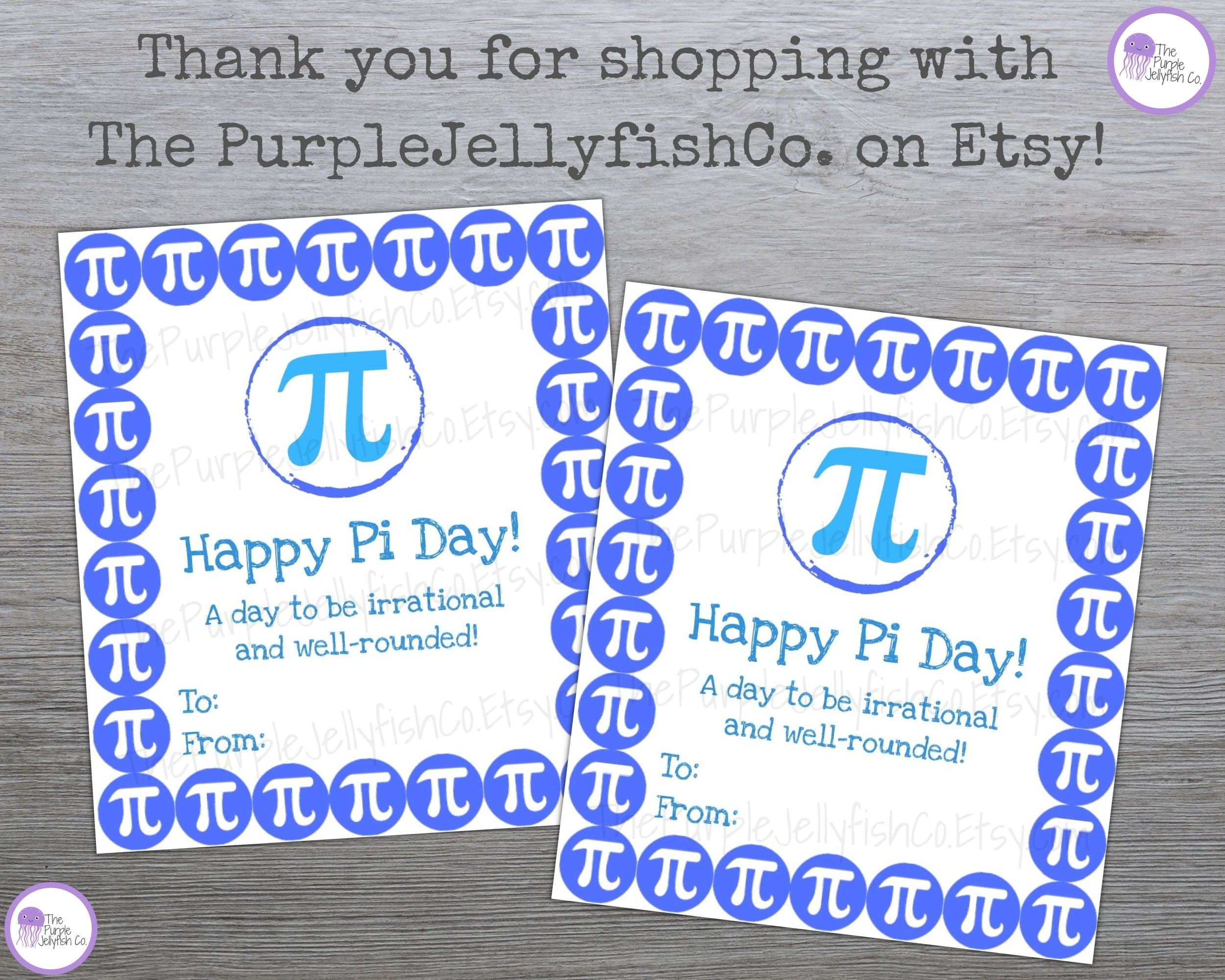 Pi Day Gift Tag, Printable Pi Day Card for Teachers, Pi Day Idea for ...
