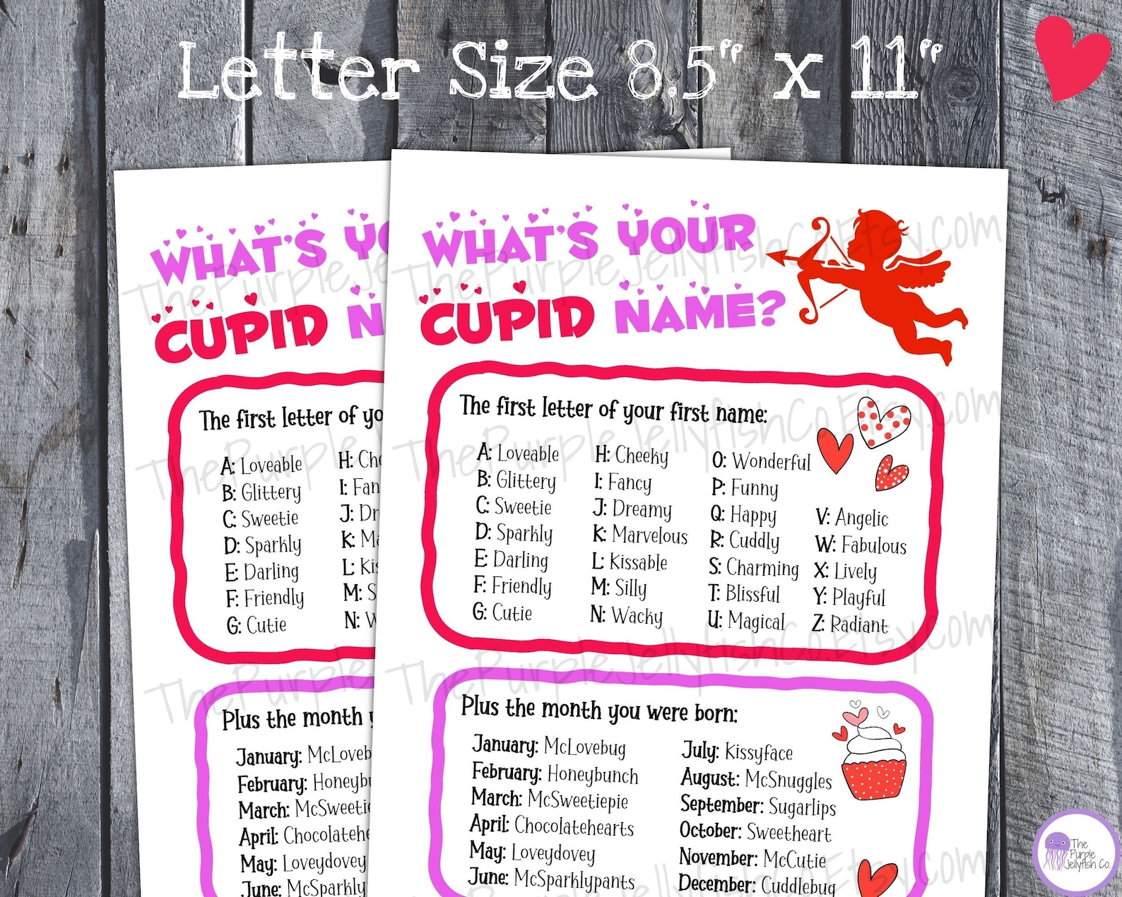 What's Your Cupid Name Game, Valentines Day Activity for Kids ...