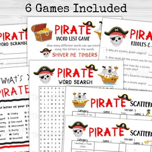 Pirate Games for Kids, Pirate Printables, Talk Like a Pirate Day ...