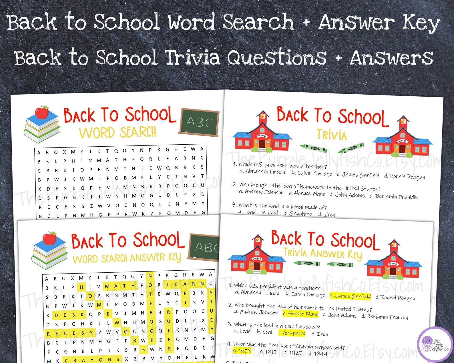 Back to School Game Bundle, First Day of School Activity Printable, Ice ...