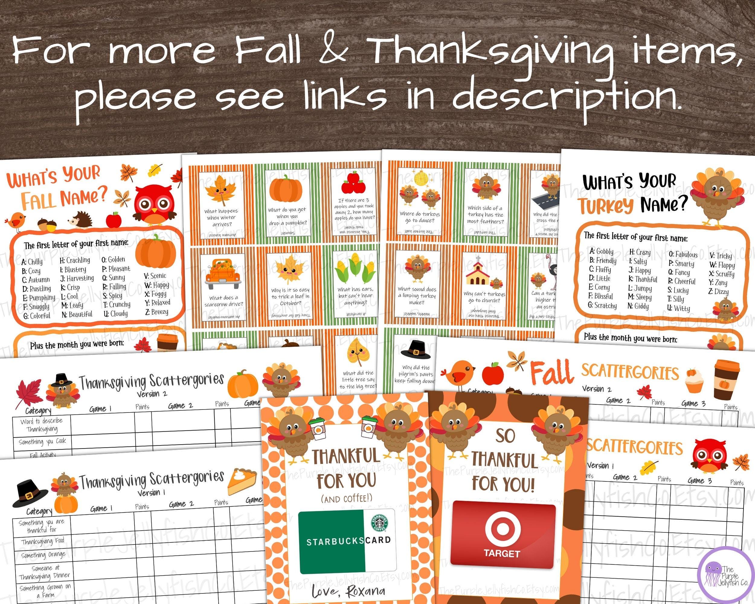 Who is Most Like a Turkey, Thanksgiving Game Printable, Friendsgiving ...