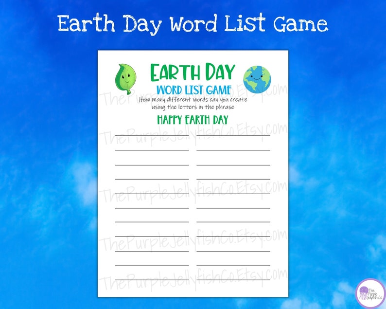 Earth Day Games Bundle, Printable Earth Day Activities for Kids ...